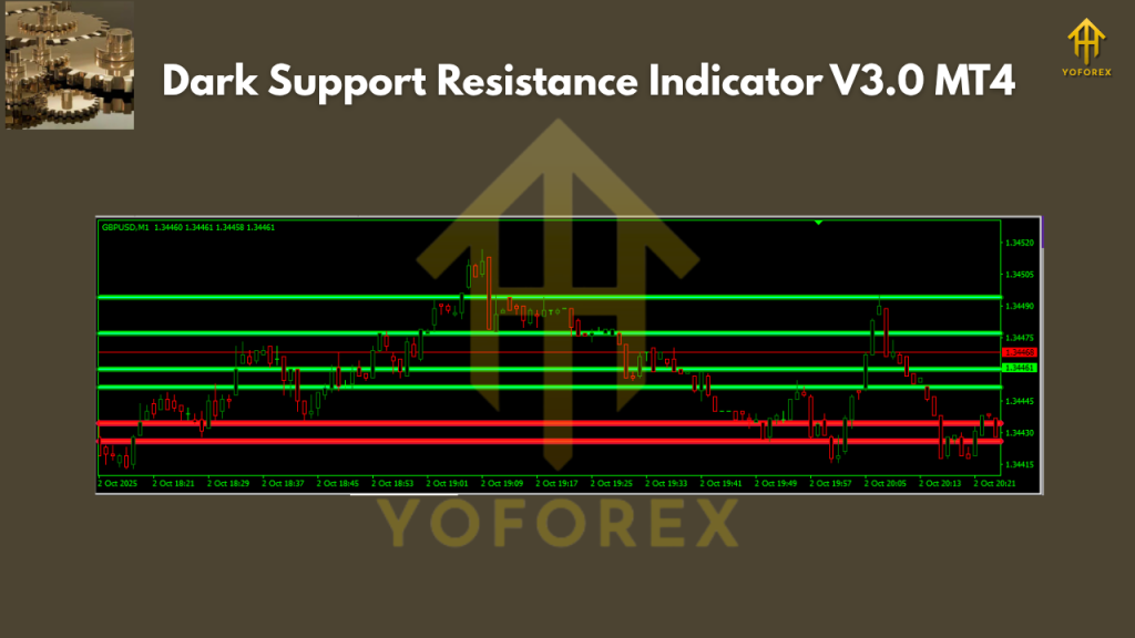 Dark Support Resistance Indicator V3.0 MT4 - FREE DOWNLOAD